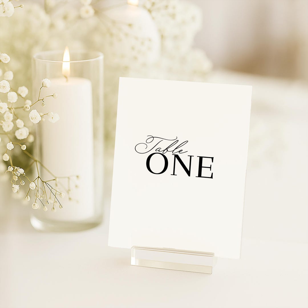 Table Number Template | Editable Wedding Table Numbers | Printable 5x7 ...