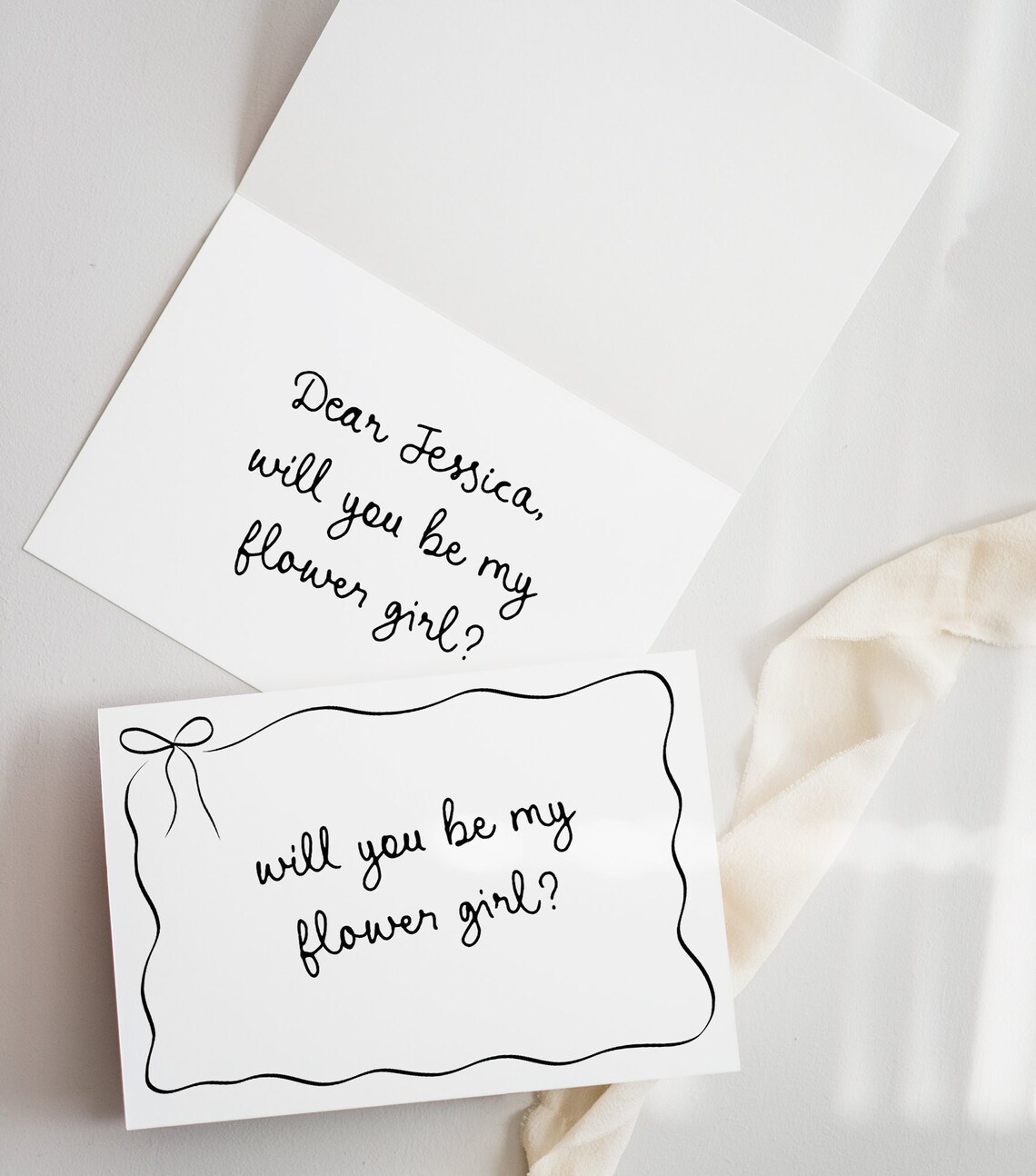 Will You Be My Flowergirl Proposal Card, Flower Girl Proposal Card ...