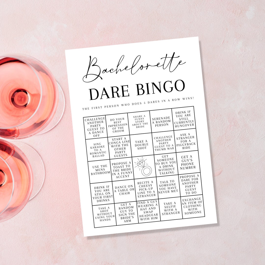 Bachelorette Bingo Game, Editable Bachelorette Party Game Printable ...
