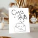 Whimsical Cards and Gifts Sign Printable, Bow Whimsical Gift Table Sign ...