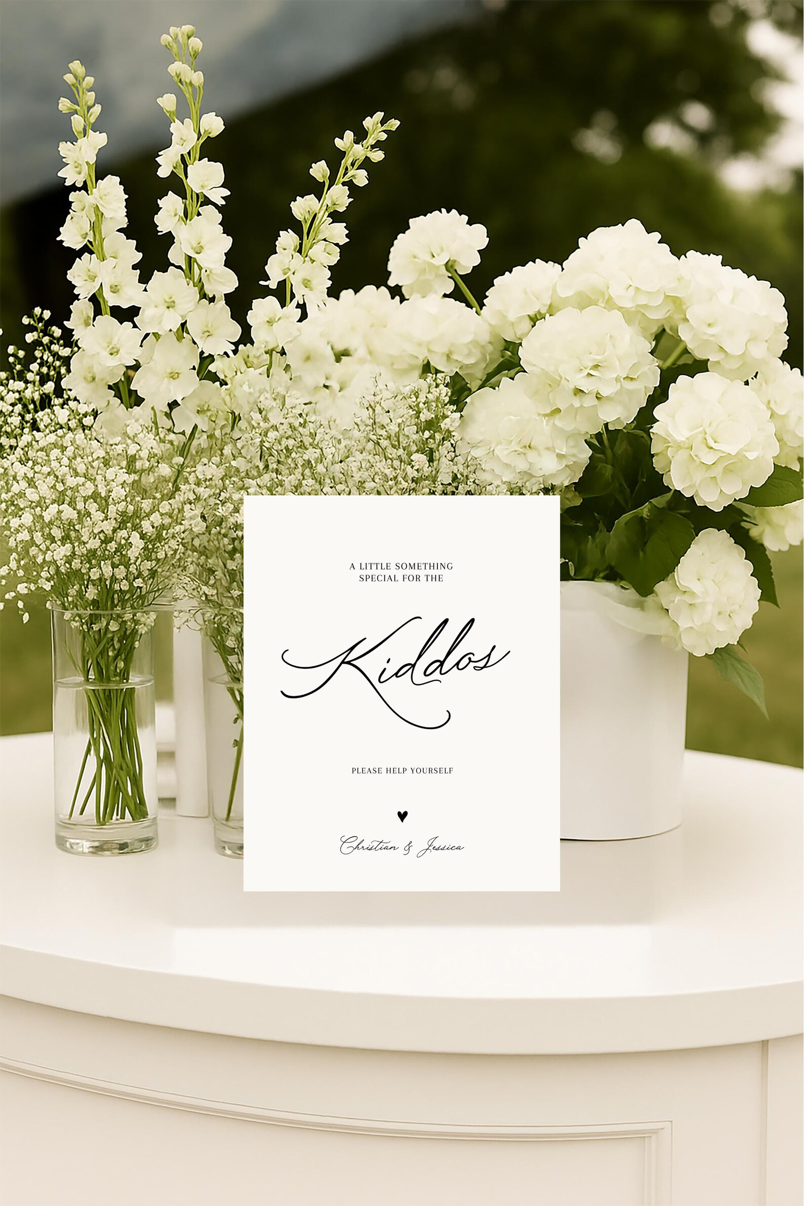 Kids Table Sign Template, Wedding Activity Pack Sign, Elegant Kiddo ...