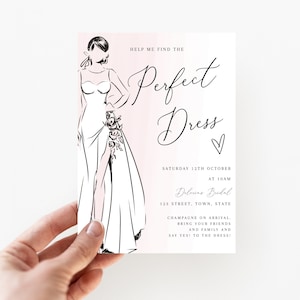 Wedding Dress Invitation, Say Yes to the Dress Invitation, Wedding ...