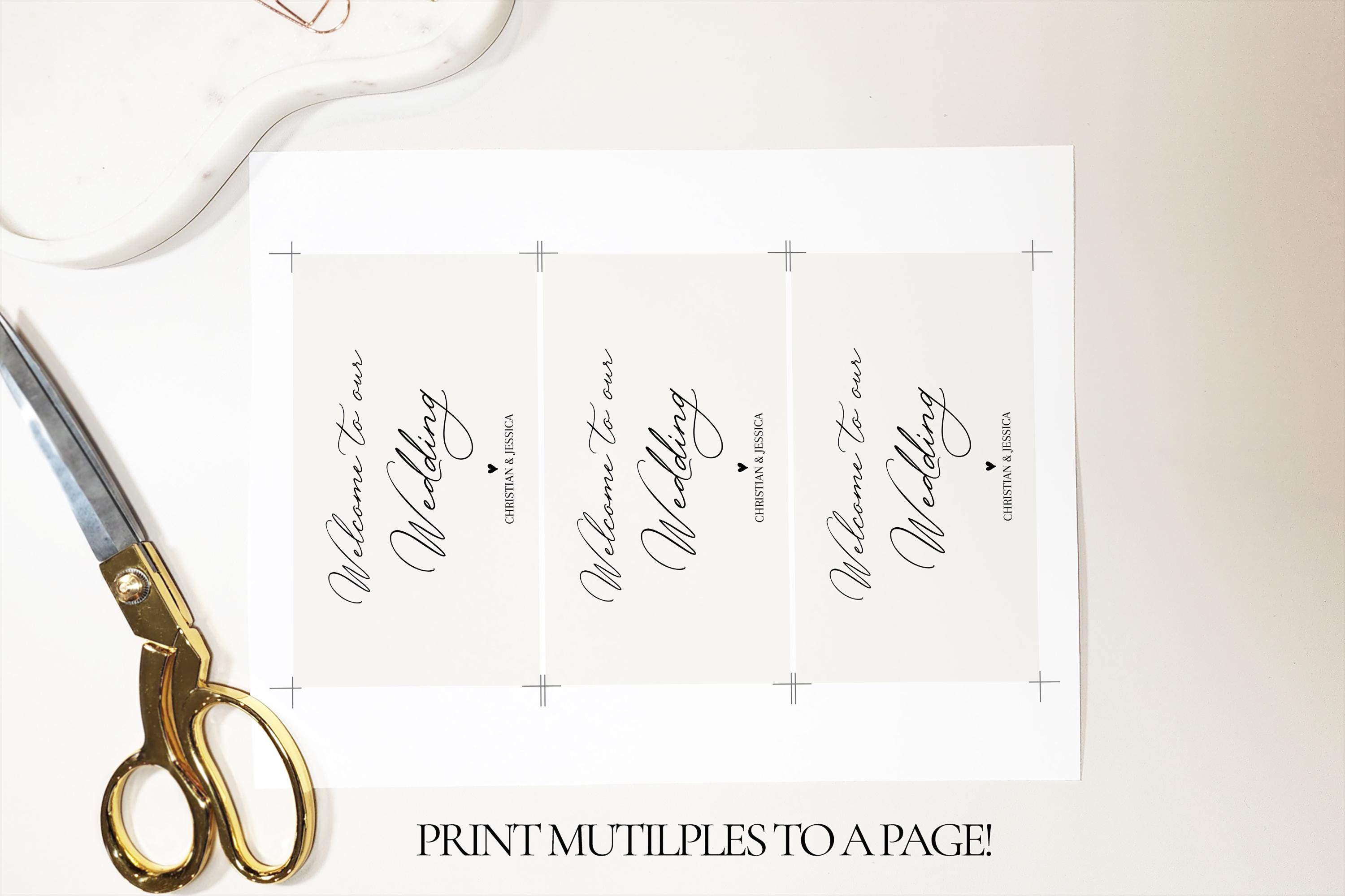Editable Wedding Favor Label Template: Welcome Box, Gift Bag (digital ...