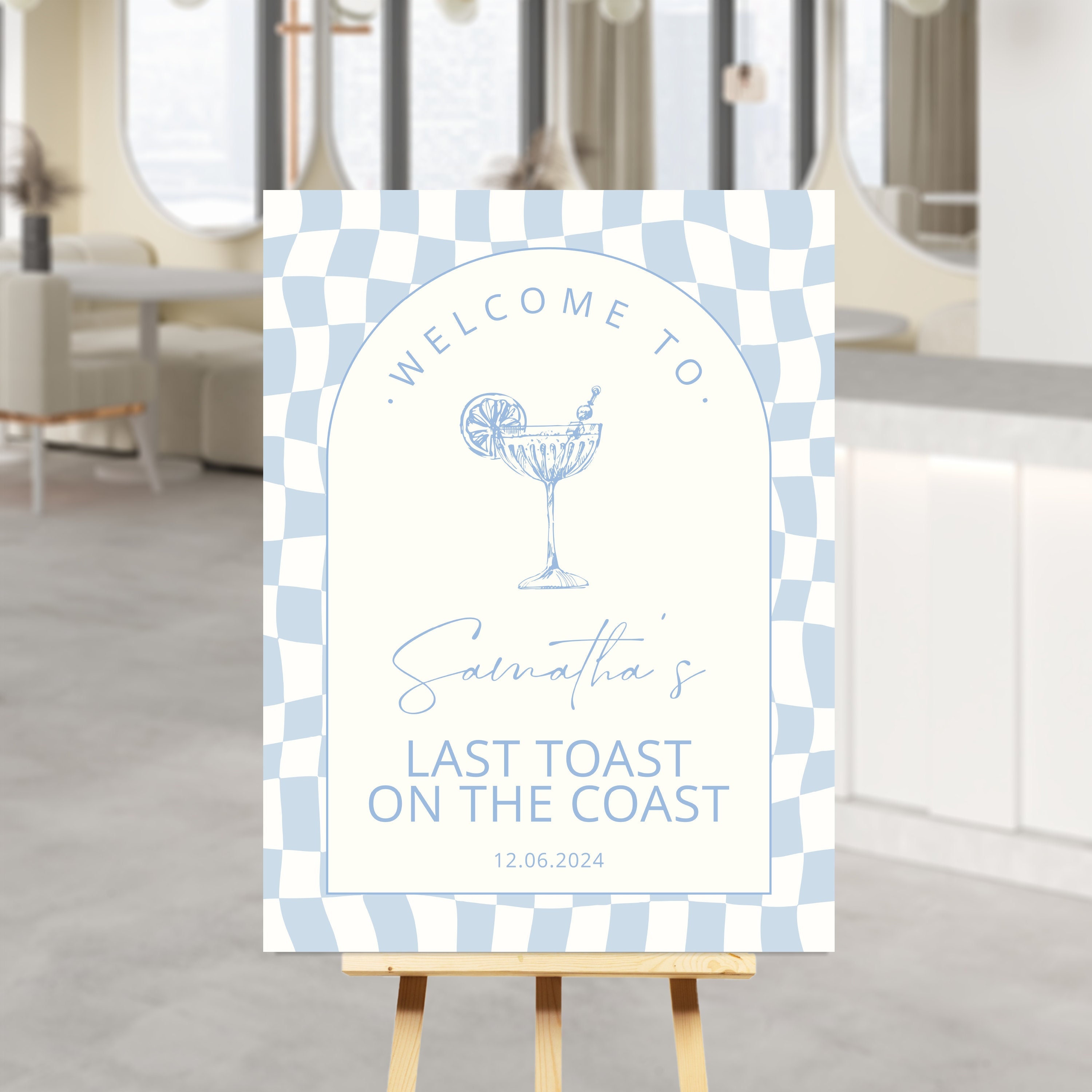 Coastal Theme Bachelorette Welcome Sign Template, Coastal Last Toast on ...
