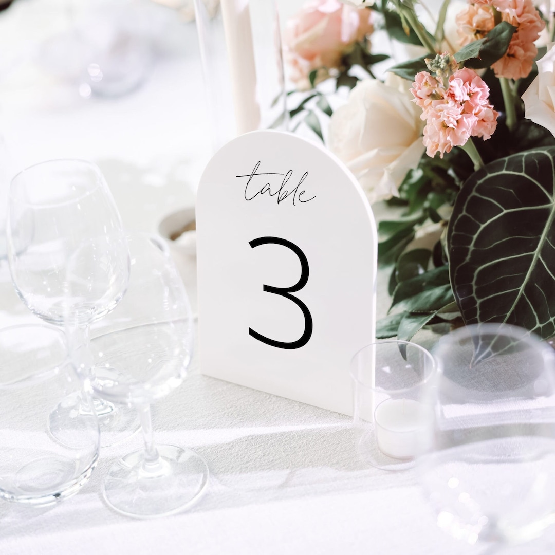 Arch Table Number Template, Table Numbers, Printable Table Numbers ...