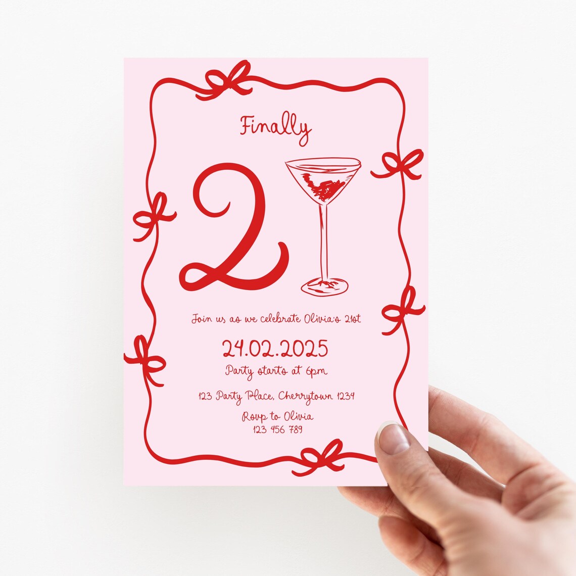 Finally 21 Birthday Invitation Template, Pink 21st Birthday Invitation ...