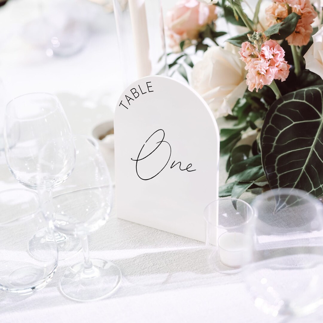 Arch Table Number Template, Table Numbers, Printable Table Numbers ...