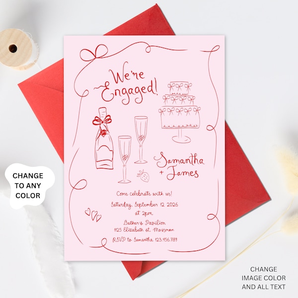 Engagement Party Invitation - Etsy