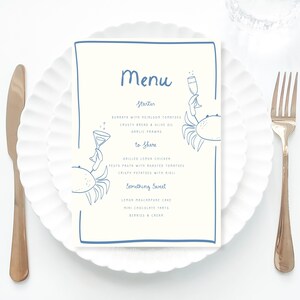 Toast on the Coast Menu, Crawfish Boil Menu Template Printable ...