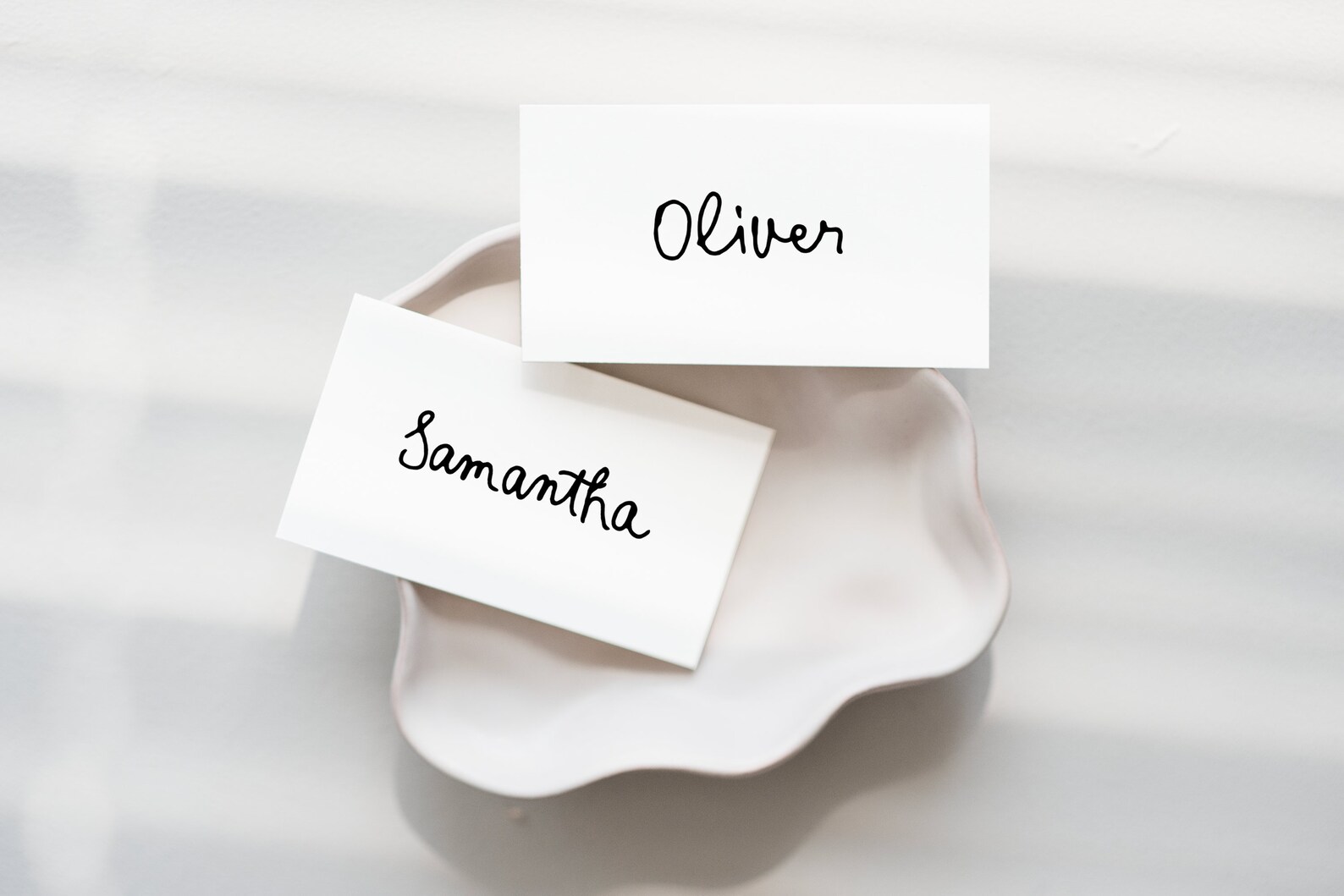 Handwritten Place Cards Template, Whimsical Place Card, Green Place ...