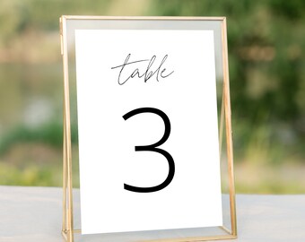 Table Number Template, Table Numbers, Printable Table Numbers, Table ...