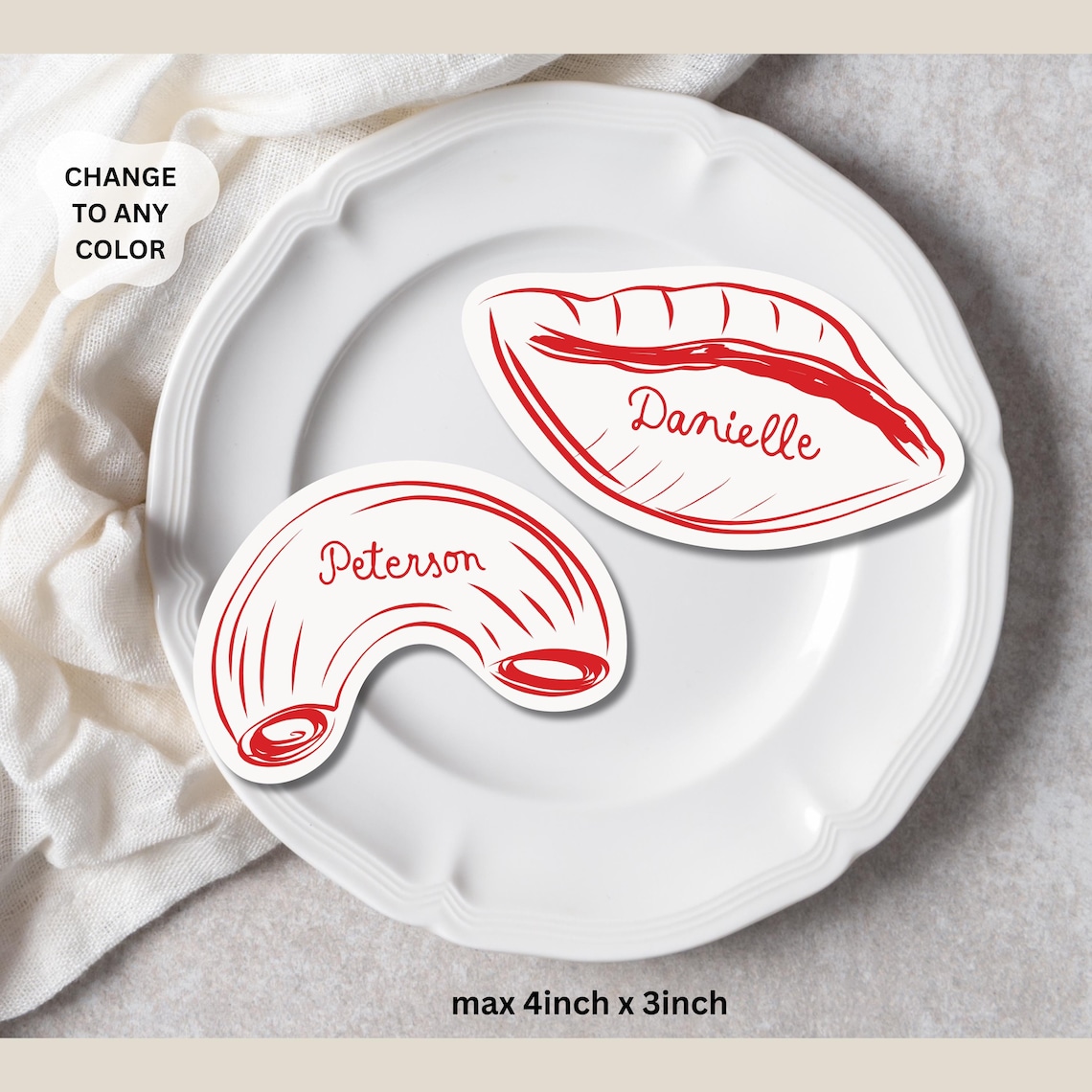Pasta Place Cards Template, Whimsical Place Card, Pasta Shapes Place ...