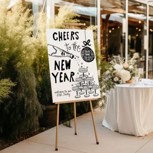 New Years Eve Welcome Sign Template, New Years Eve Party Welcome Sign ...