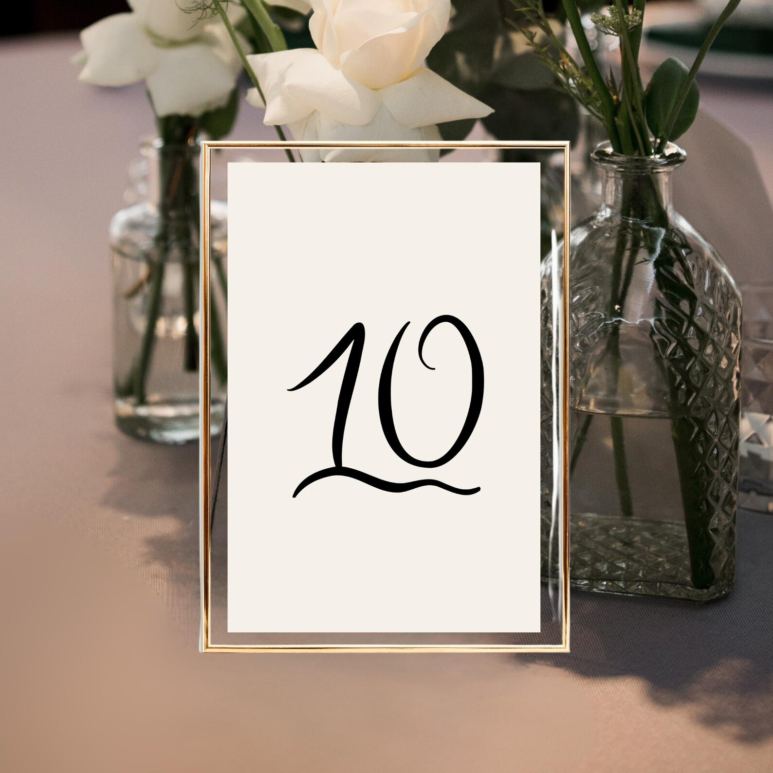 Hand Drawn Table Number Template, Printable Whimsical Table Numbers ...