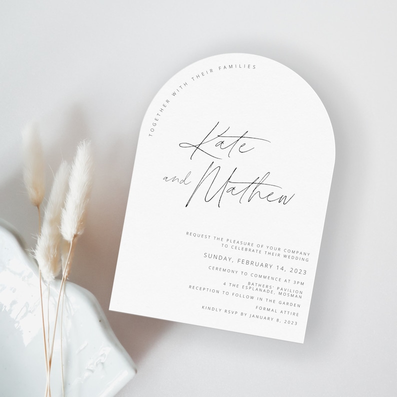 Arch Wedding Invitation Template Invitation With Arch SVG - Etsy