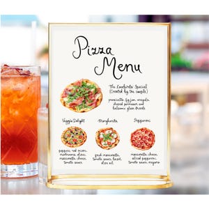 Pizza Bar Sign Template, Heart Pizza Bar Wedding Sign Template ...