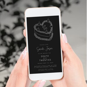 Death to My 20s Birthday Invitation Template, Illustrated 30th Birthday ...