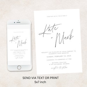 Wedding Invitation Template Modern Wedding Invitation Modern Invite ...