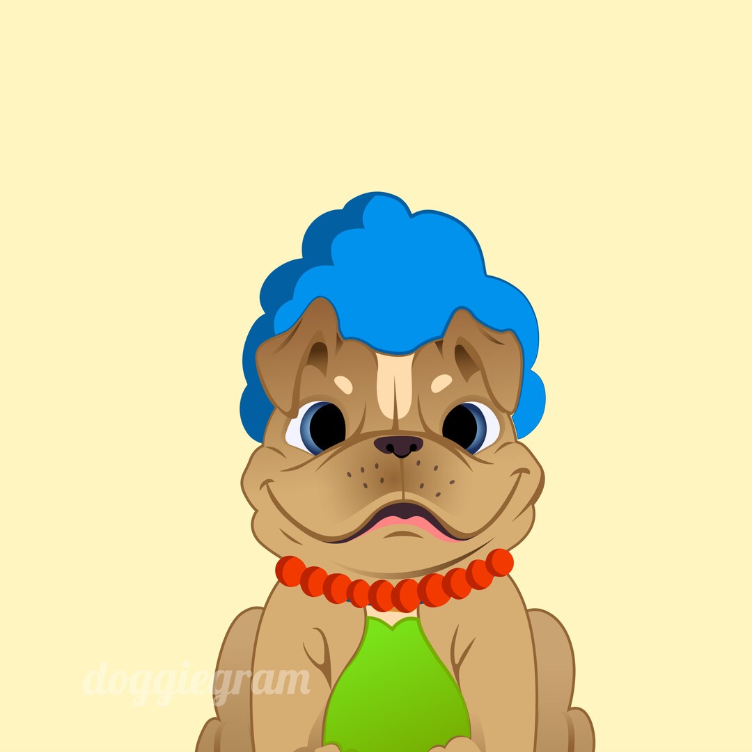 English Bulldog Digital Download | Printable Wall Art | Simpson | Cute ...