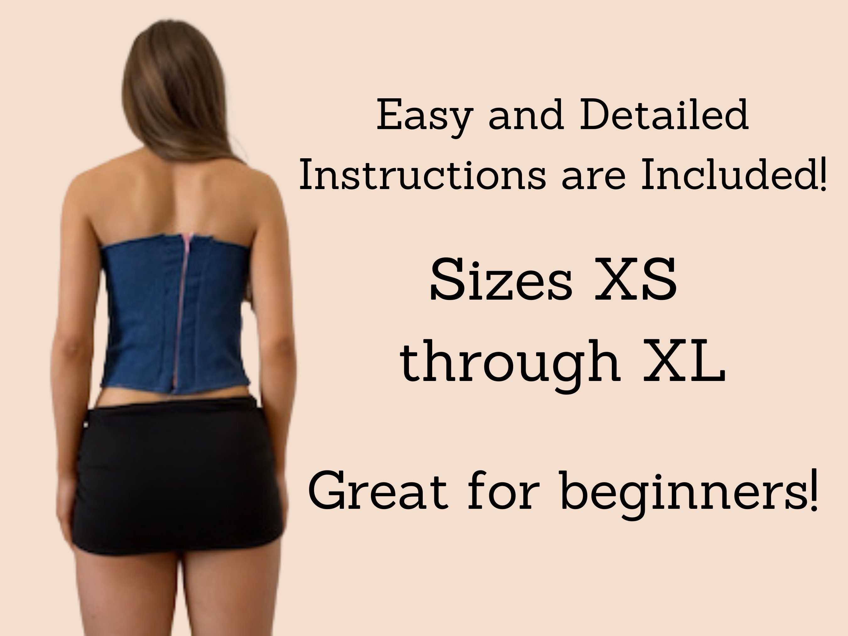 Strapless Corset Sewing Pattern| Includes Instructions| PDF Pattern ...