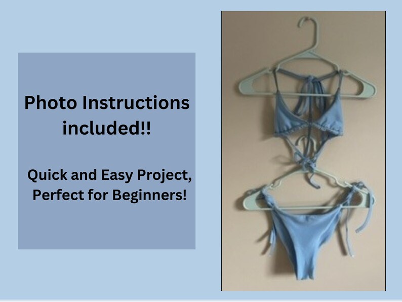 Swimsuit Bikini Sewing Pattern | Triangle Two-piece Cheeky Swimsuit ...