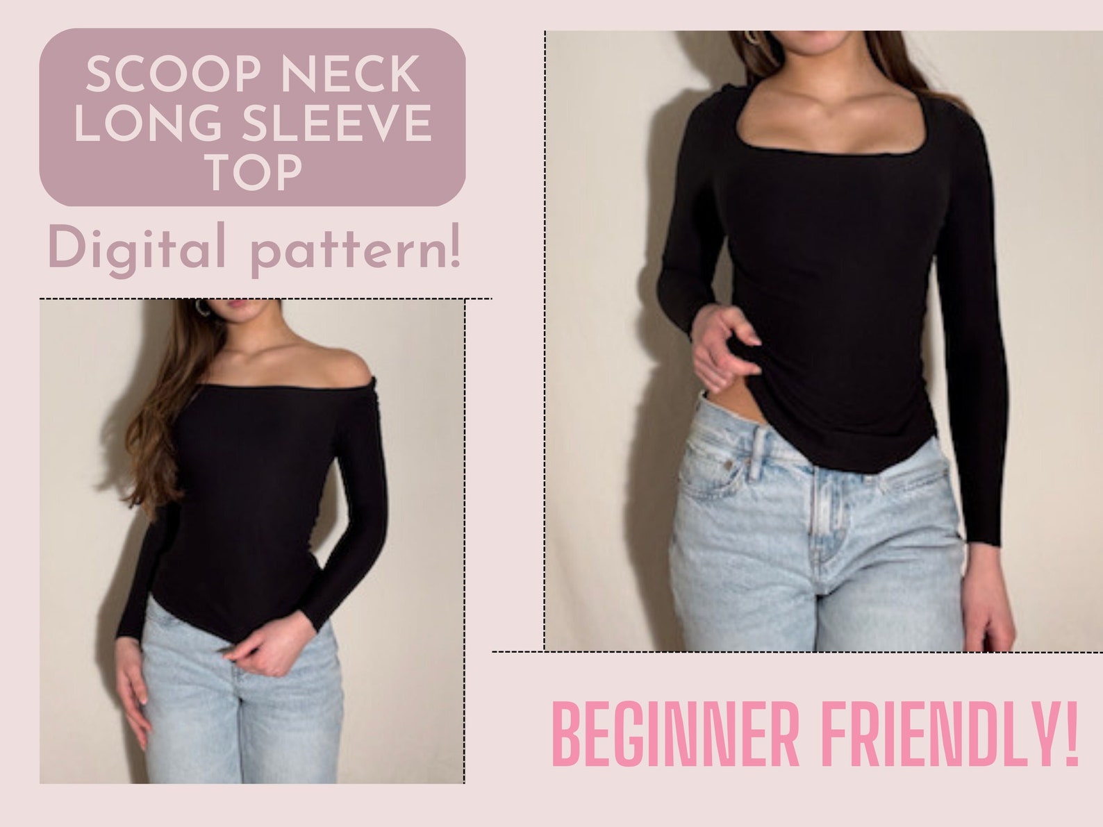 Long Sleeve Shirt Sewing Pattern | Valentine's Day Outfit | off the ...