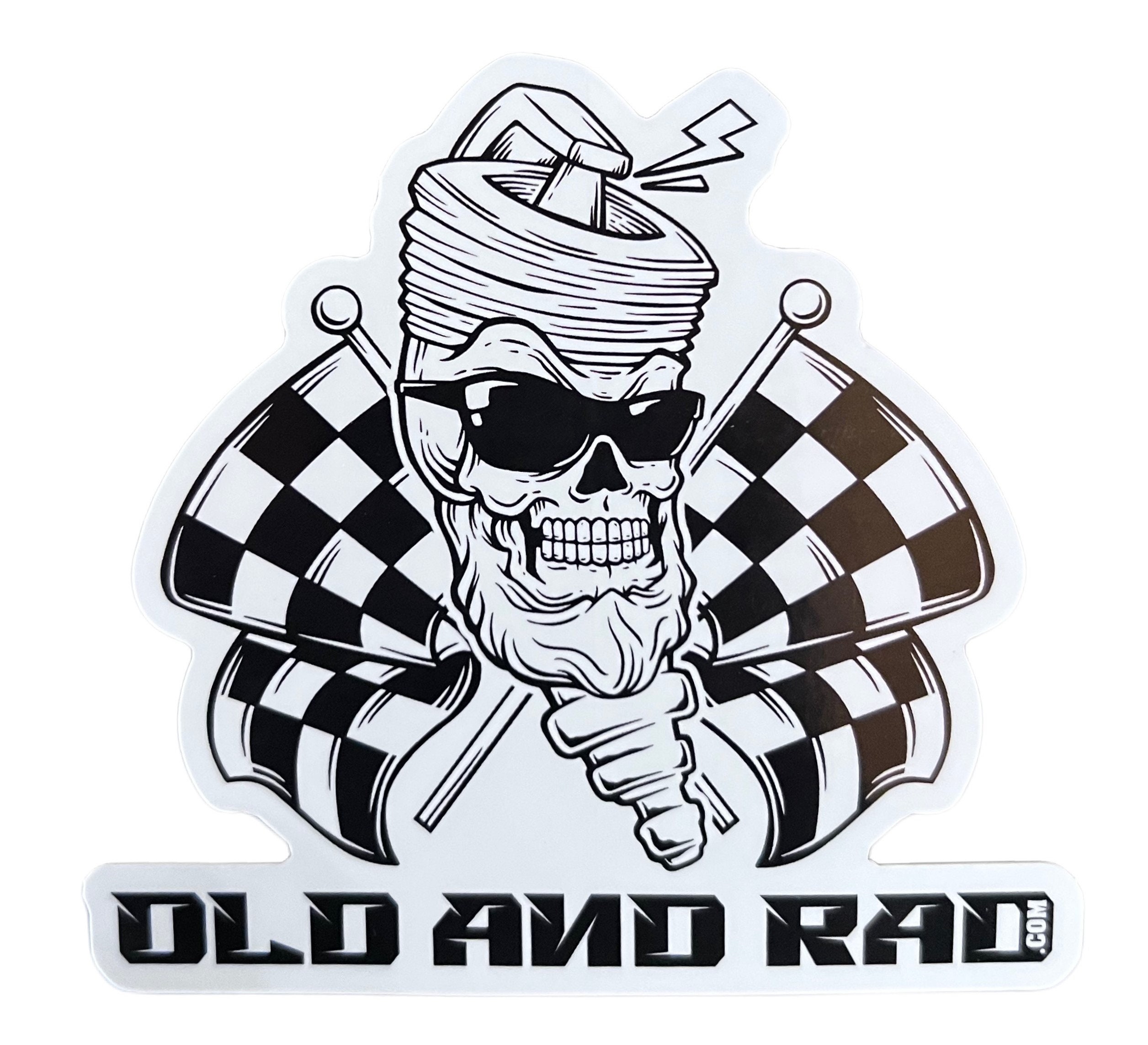 Old and Rad Spark Plug Sticker - Etsy
