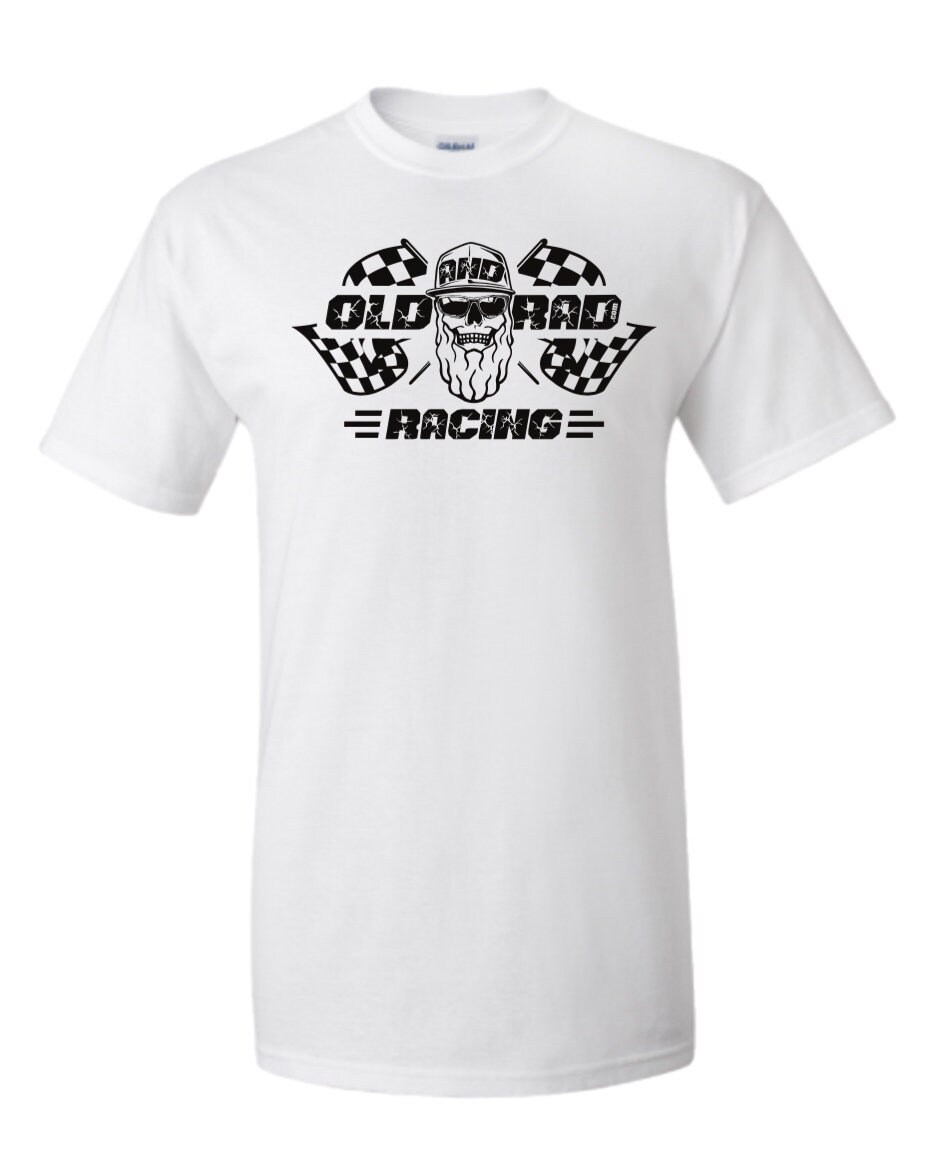Old and Rad Racing T-shirt in White - Etsy