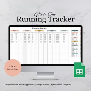 2025 Running Tracker | Running Spreadsheet | Google Sheets | Running ...