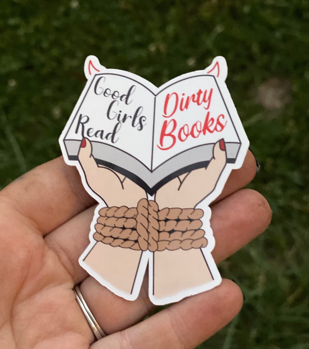 Good Girls Read Dirty Books Sticker - Etsy