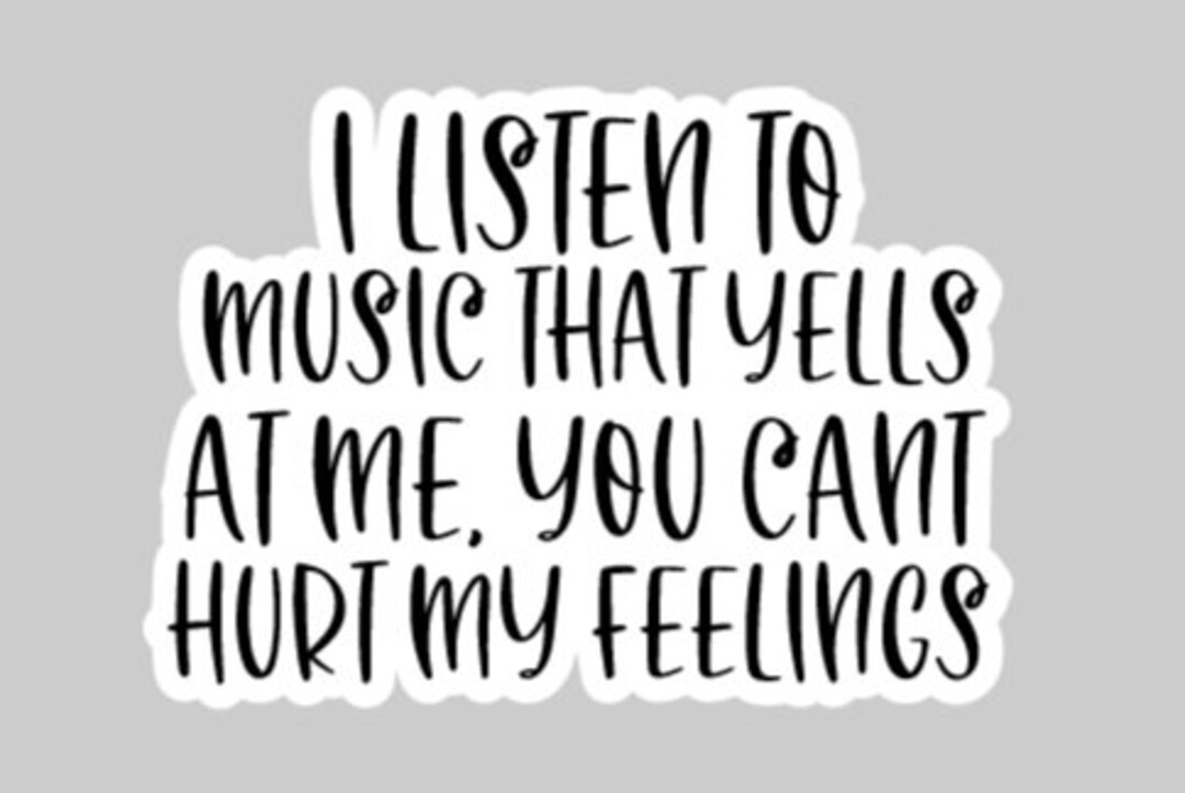 I Listen to Music Sticker - Etsy