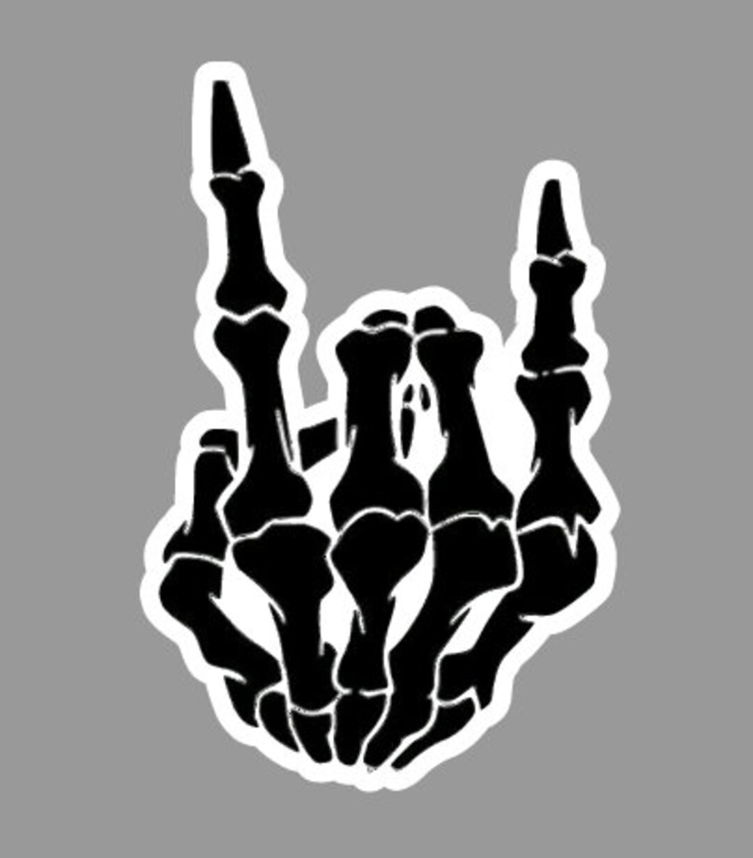 Heavy Metal Hand Sticker - Etsy