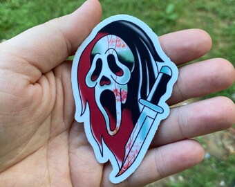 Ghost Face Sticker - Etsy