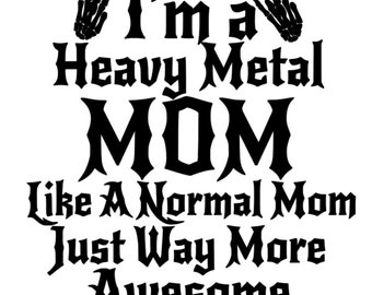 Heavy Metal Mom Svg - Etsy