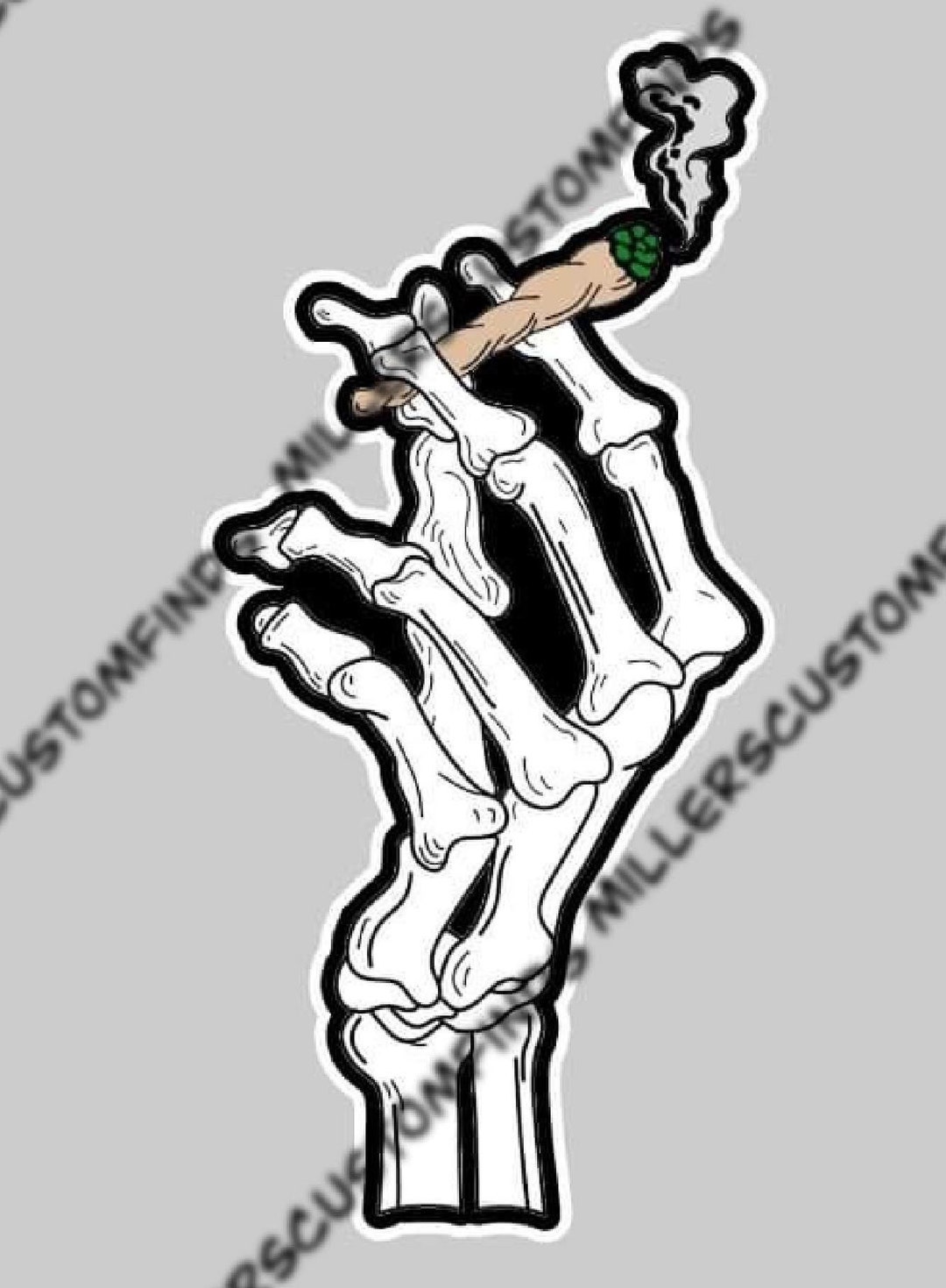 Skeleton Hand Holding Joint Sticker - Etsy