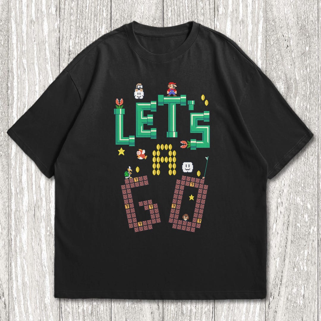 Let's a Go Shirt, Super Mario Birthday Shirt, Super Mario Family Shirt ...