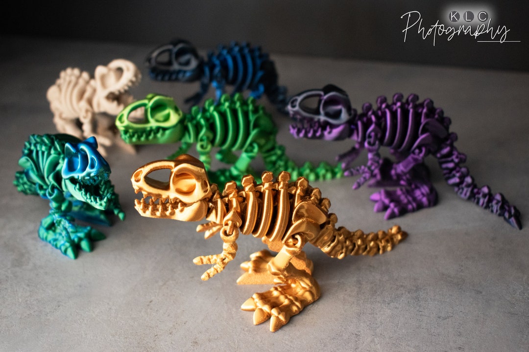 Articulated Flexi Skeleton T-rex Fidget Toy - Etsy