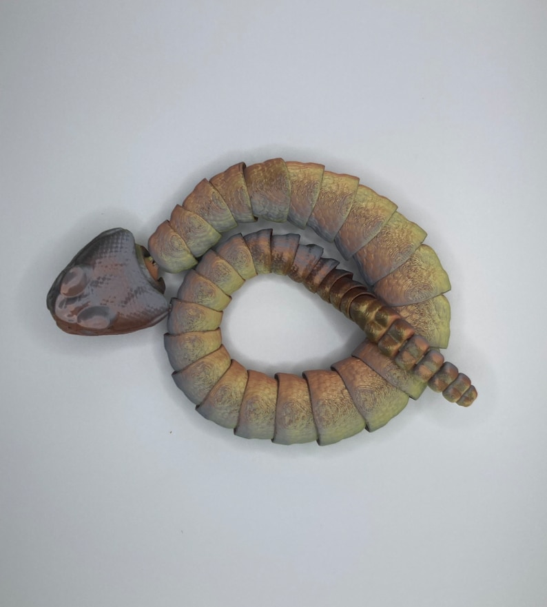 3D Printed Rattlesnake Toy Fidget Toy Fidget Snake - Etsy