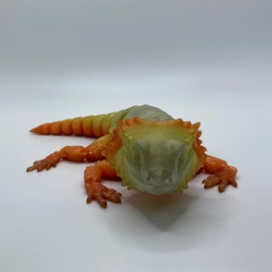 3D Printed Articulated Bearded Dragon Toy - Beardie Fidget Toy - Desk ...