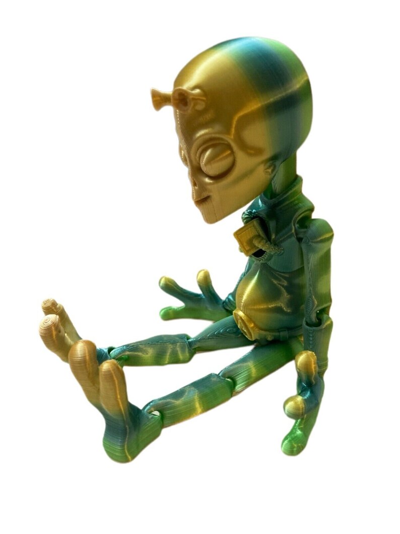 Flexi 3D Printed Alien Articulating Fidget Toy Articulated - Etsy