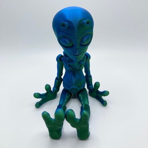 Flexi 3D Printed Alien Articulating Fidget Toy - Articulated Toy ...
