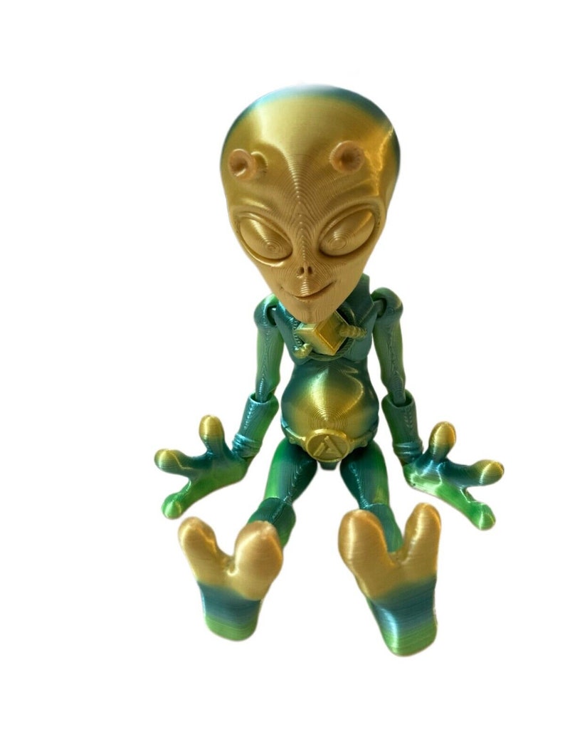 Flexi 3D Printed Alien Articulating Fidget Toy Articulated - Etsy