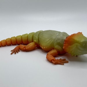 3D Printed Articulated Bearded Dragon Toy - Beardie Fidget Toy - Desk ...