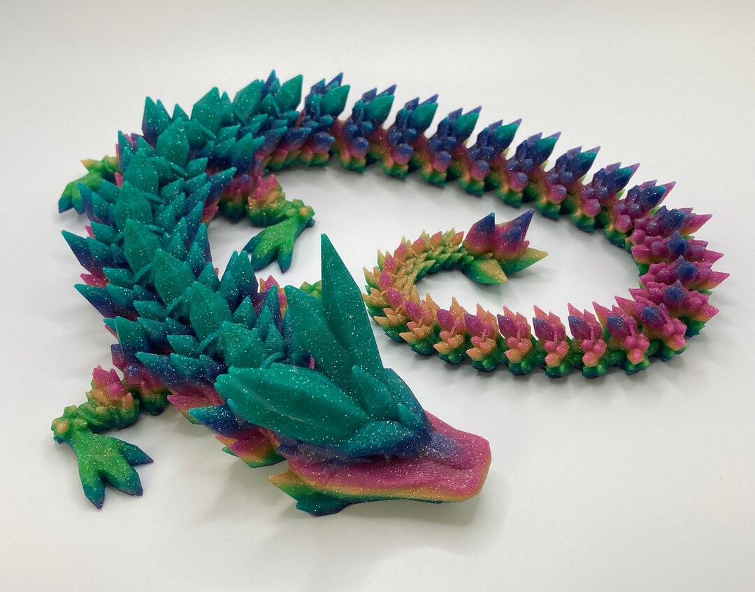 3D Printed Crystal Dragon Fidget Toy Desk Toy Sensory Toy - Etsy
