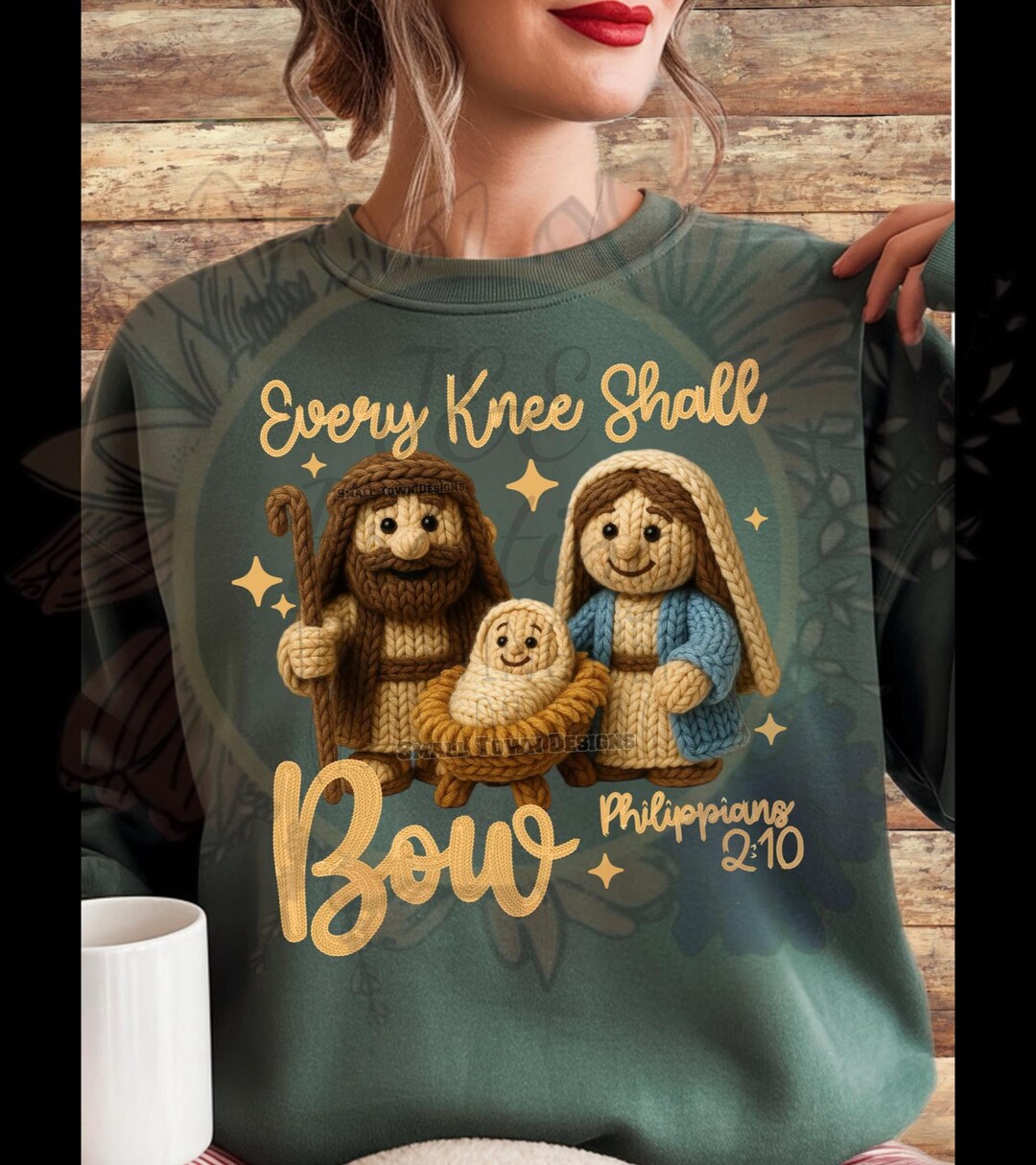 Every Knee Shall Bow Faux Stitched - Etsy