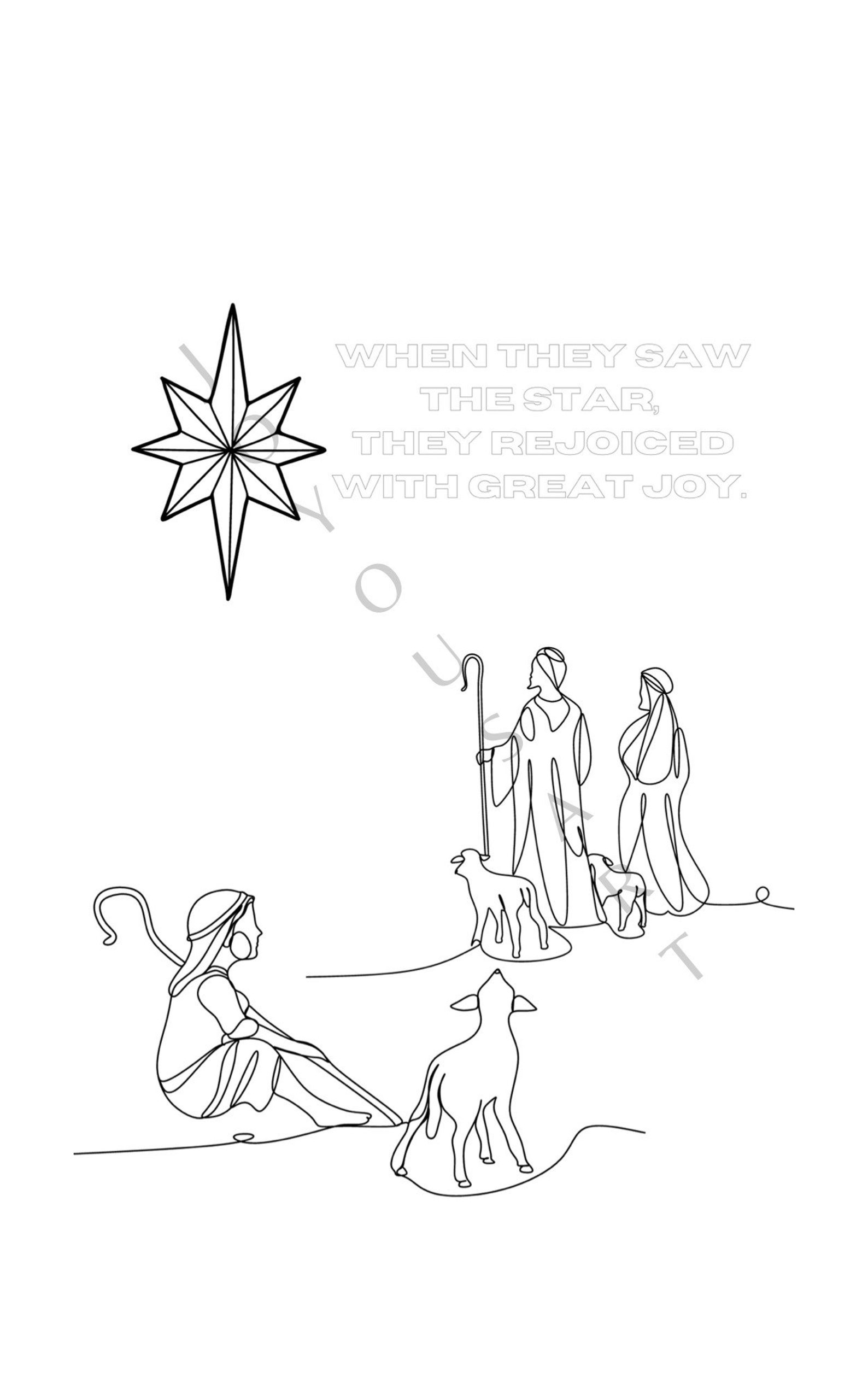 14 Printable Christmas Nativity Coloring Pages for Children, Christmas ...