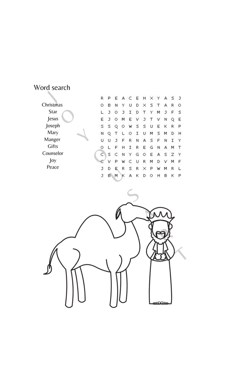 14 Printable Christmas Nativity Coloring Pages for Children, Christmas ...