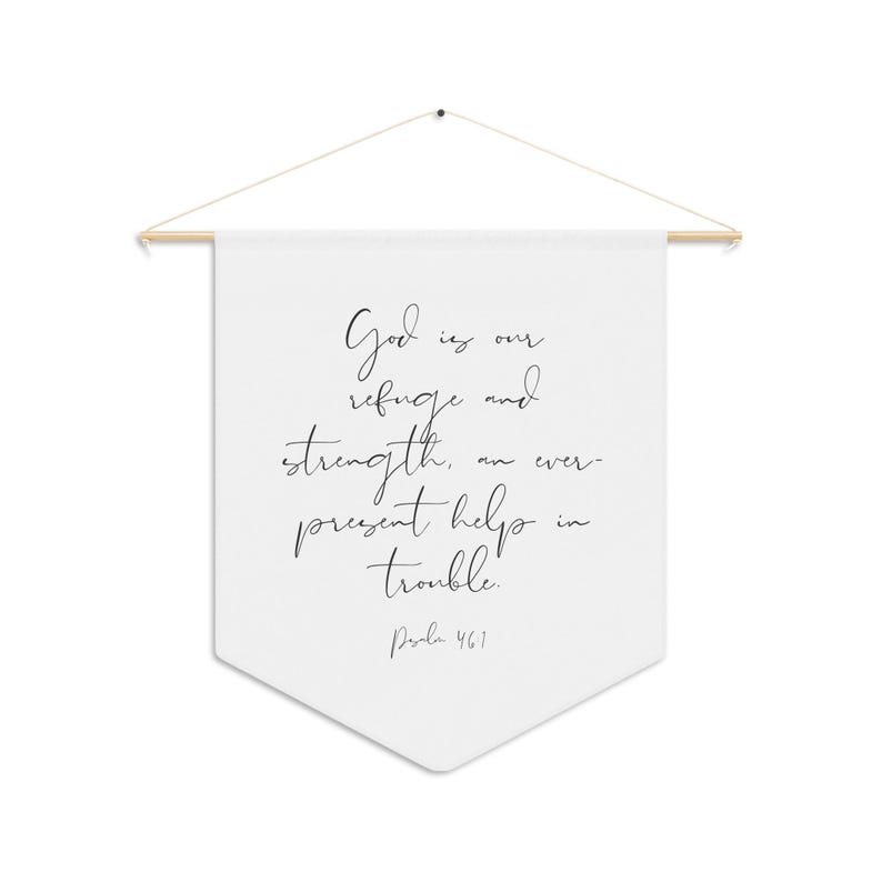 God is Our Refuge and Strength Psalm 46:1 Hanging Wall Banner ...