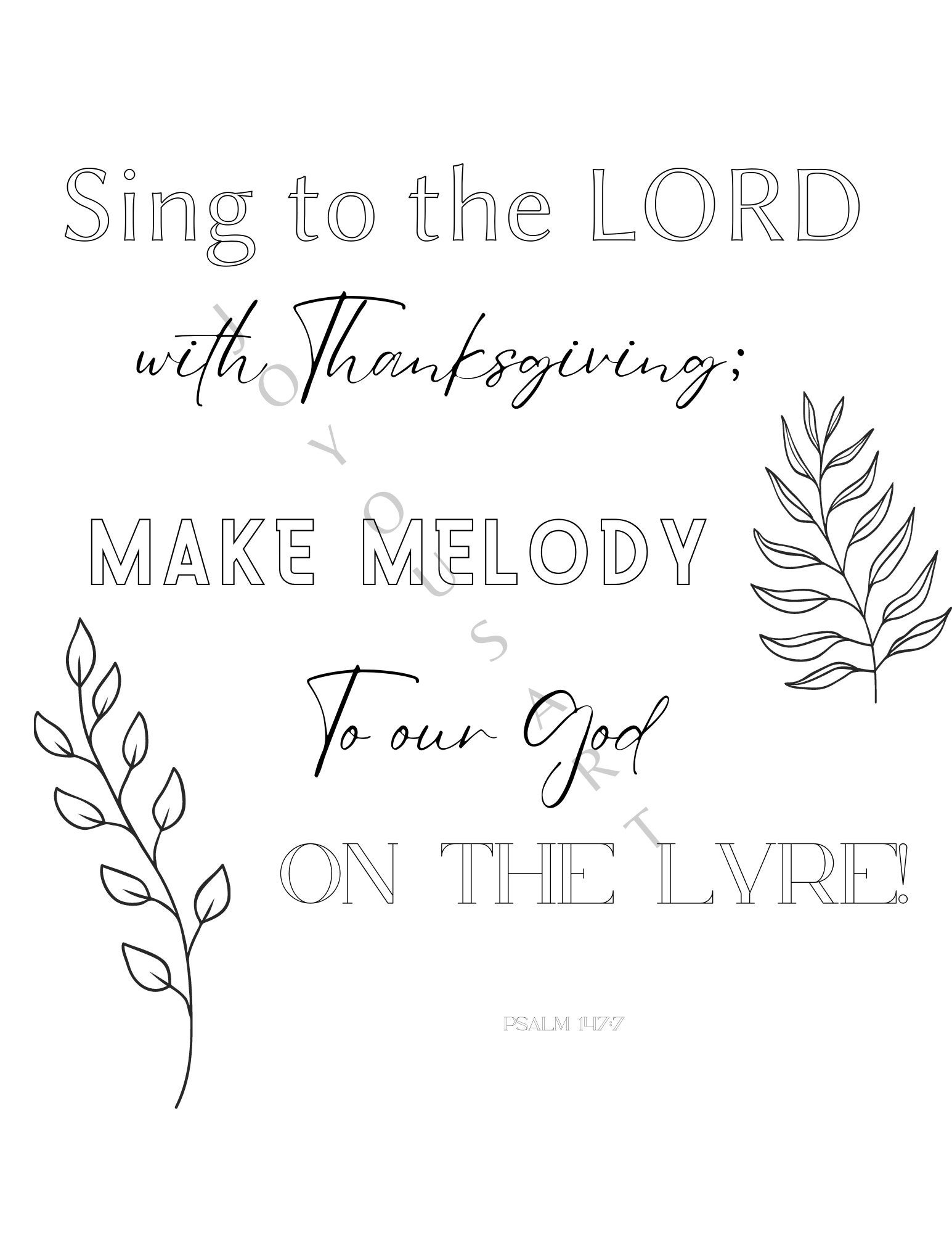 15 Fall Coloring Pages With Bible Verses, Printable Thanksgiving Verses ...