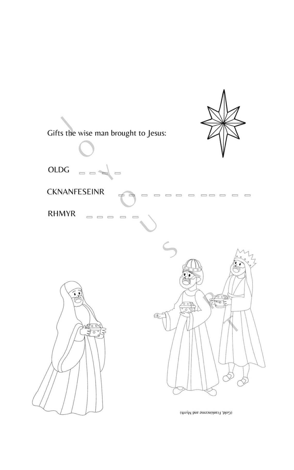 14 Printable Christmas Nativity Coloring Pages for Children, Christmas ...